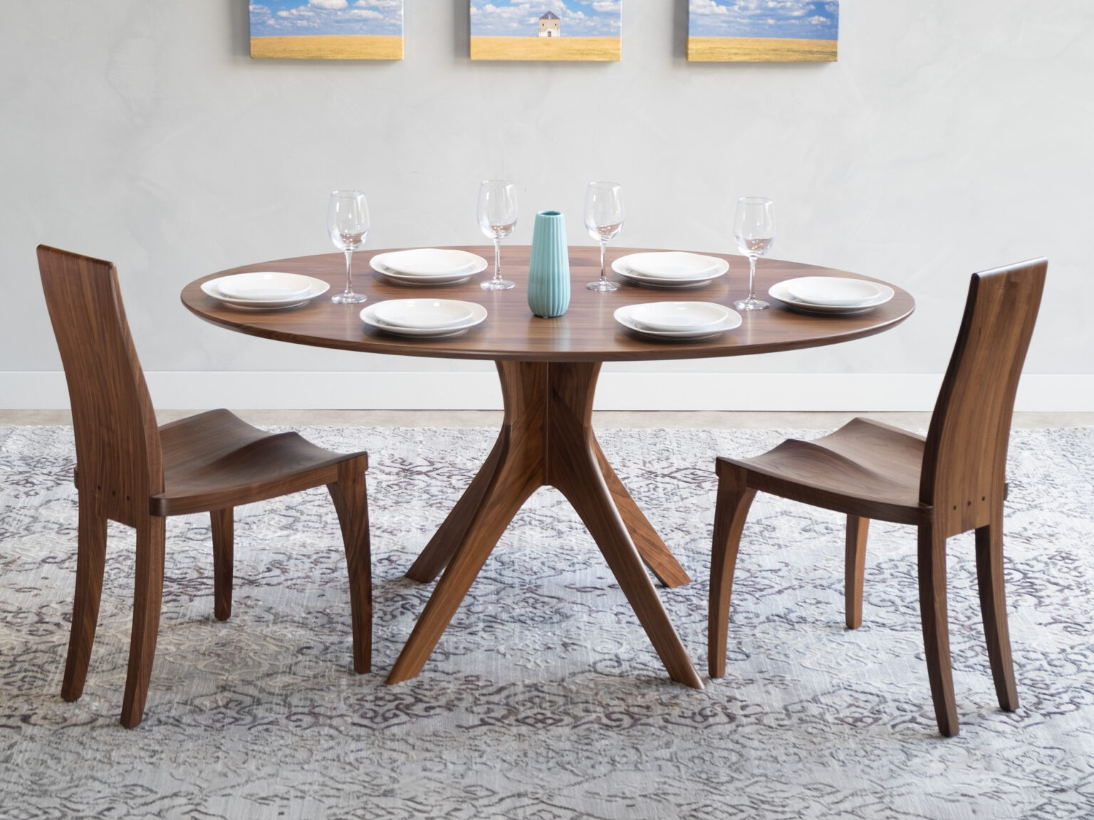 Kapok Eliptical Oval Pedestal Table - Nathan Hunter Design